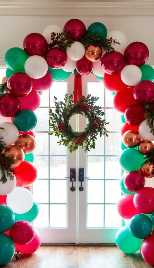 33 Christmas Balloon Arch Ideas: Dazzling Festive Designs To Deck Your ...