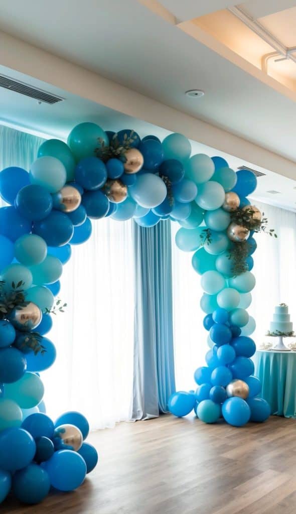 22 Blue Balloon Arch Ideas for Any Occasion - We Heart Decorating