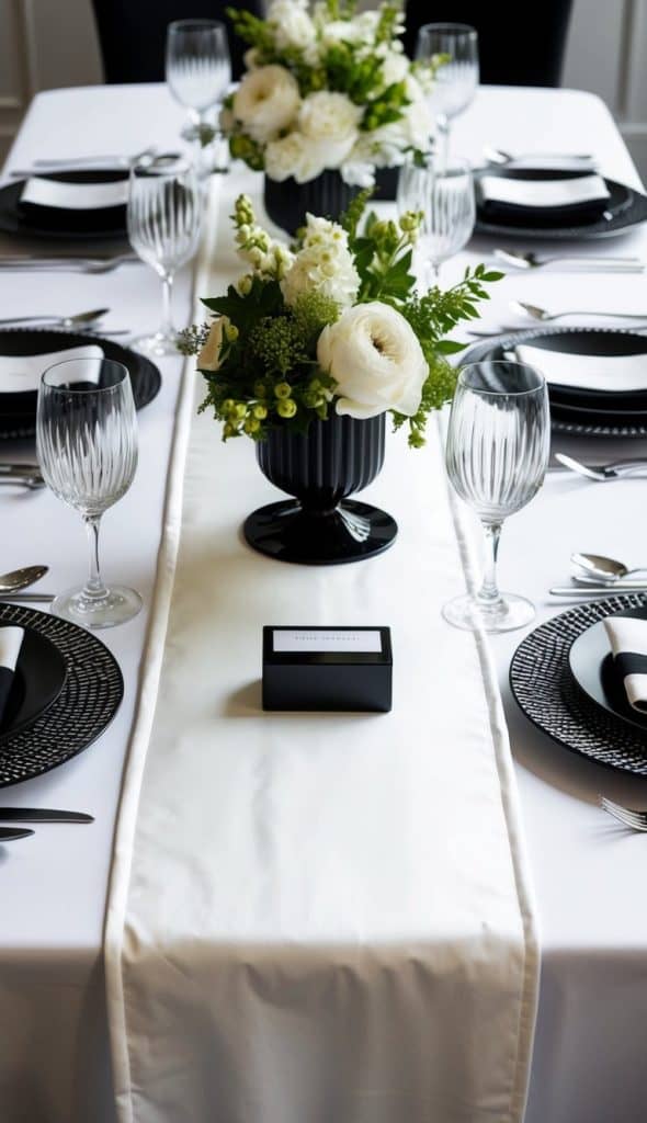 26 Black and White Tablescape Ideas: Chic Contrasts for Elegant Dining ...