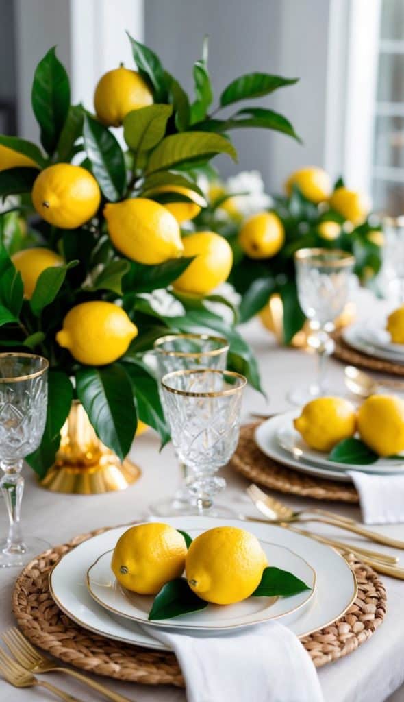 25 Lemon Tablescape Ideas: Zesty Designs for a Bright and Cheerful ...