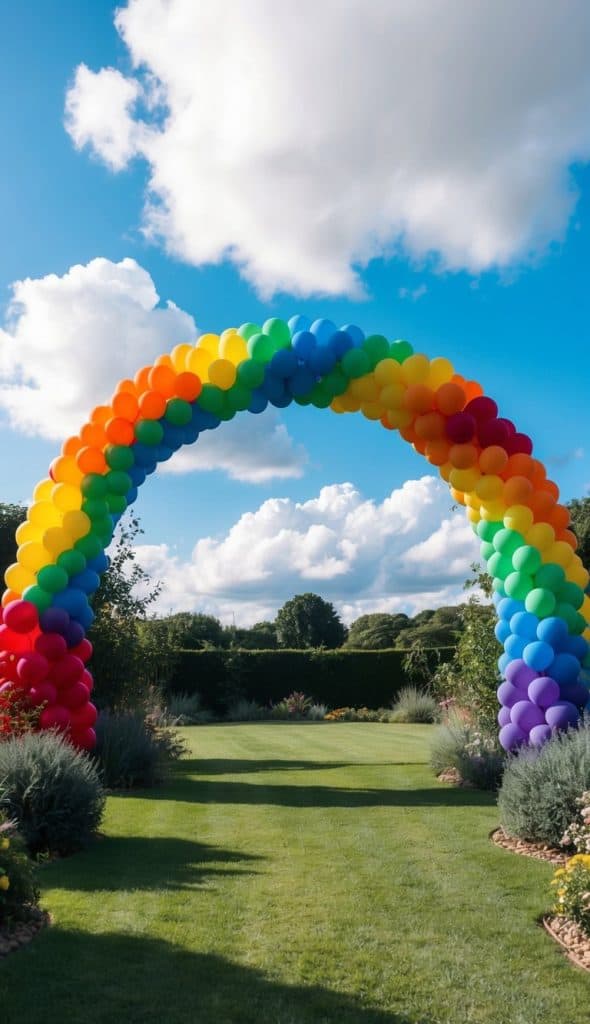 28 Rainbow Balloon Arch Ideas: Dazzling Designs for Joyful Celebrations ...