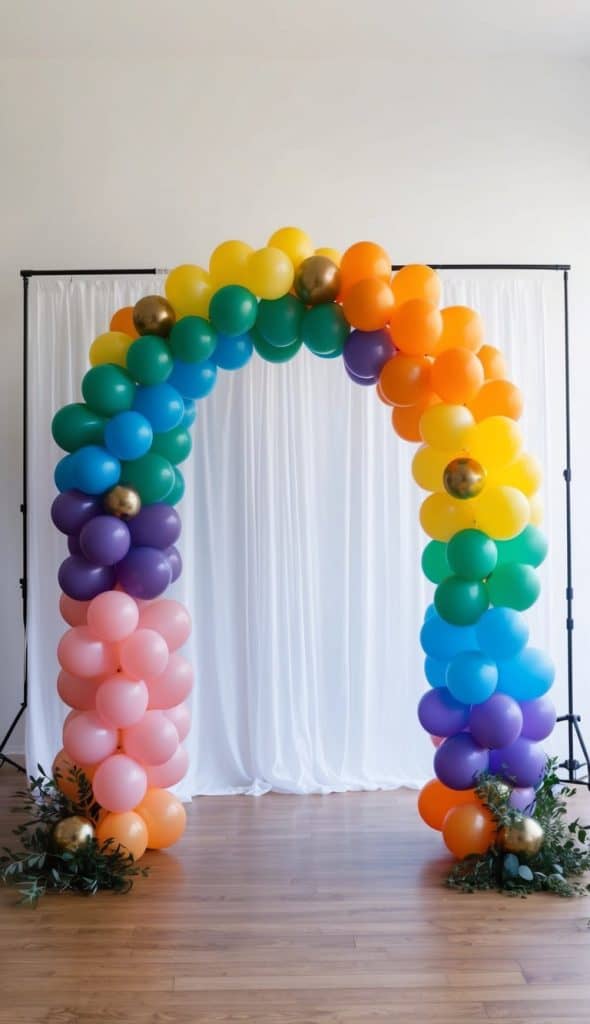 28 Rainbow Balloon Arch Ideas: Dazzling Designs for Joyful Celebrations ...
