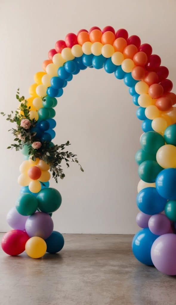 28 Rainbow Balloon Arch Ideas: Dazzling Designs for Joyful Celebrations ...