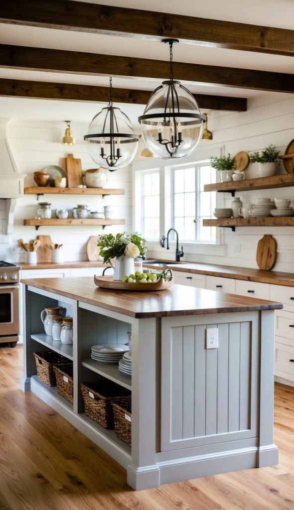 36 Farmhouse Kitchen Island Ideas for Your Home's Heart - We Heart ...