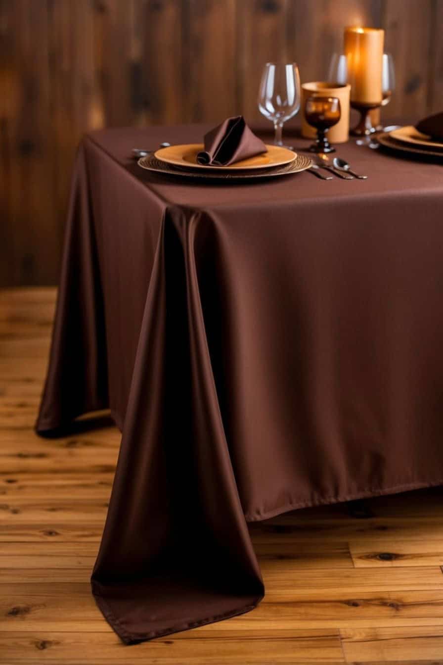 15 Brown Tablescape Ideas: Cozy Natural Dining with Rustic Wooden Touches