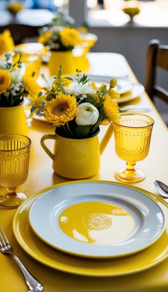 41 Yellow Tablescape Ideas for a Warm and Cheerful Setting