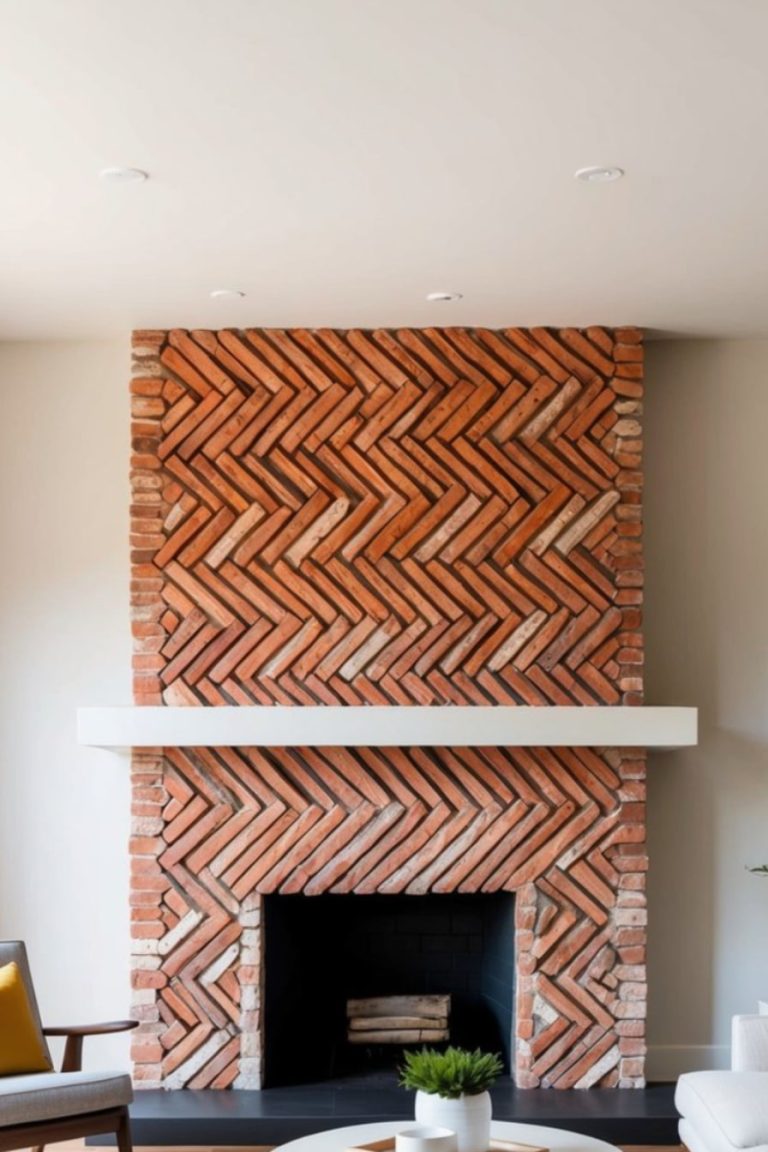 21 Herringbone Brick Fireplace Ideas: Stunning Patterns to Transform ...