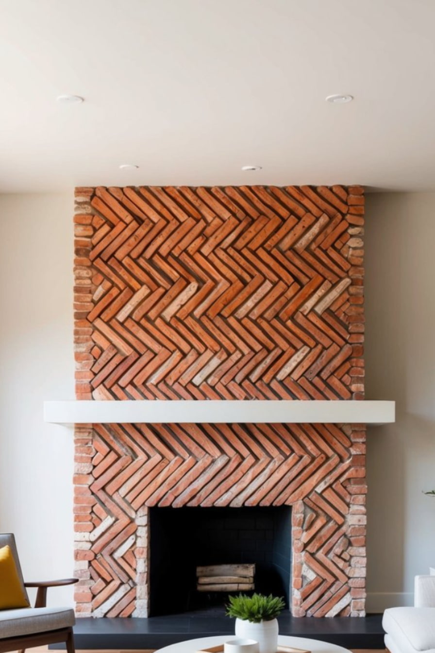 21 Herringbone Brick Fireplace Ideas: Stunning Patterns to Transform ...