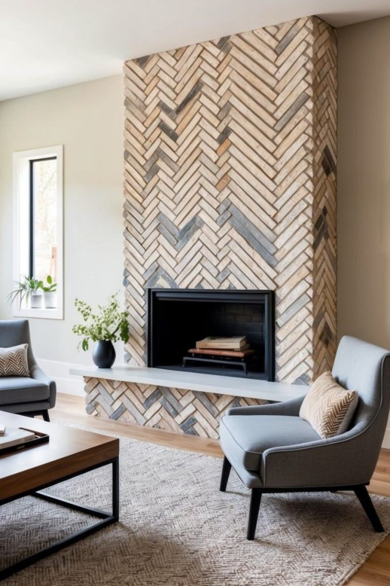 21 Herringbone Brick Fireplace Ideas: Stunning Patterns to Transform ...